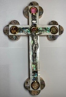 Byzantine Cross - Mother of Pearl - 20cm | Franciscan Monastery of the ...